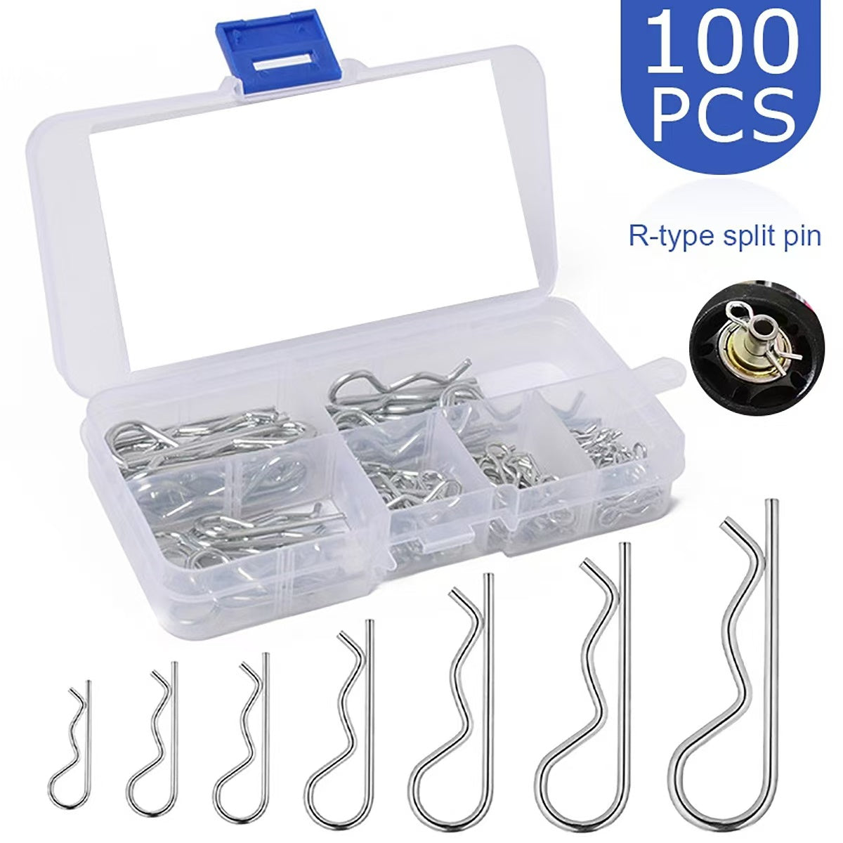 100PCs Car Trailer Hinch Lock pin pins assortment R clip – OzBuyItNow
