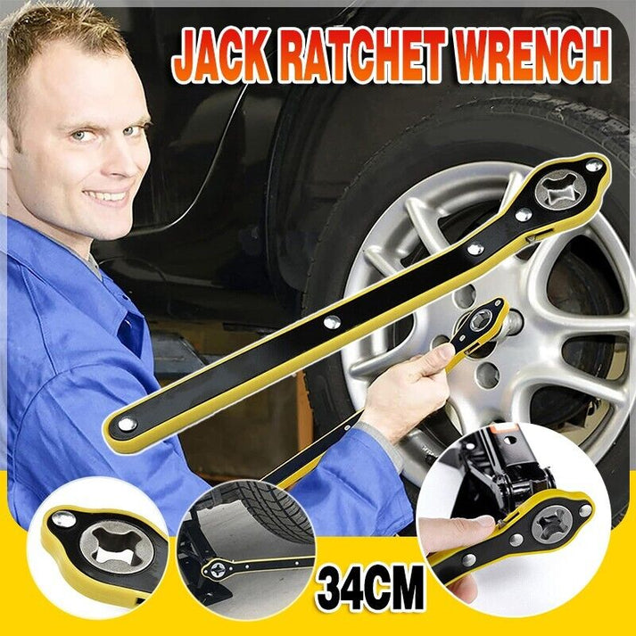 Car Labor-Saving Jack Ratchet Wrench Wheel Hand Crank Cross Wrench Rep ...