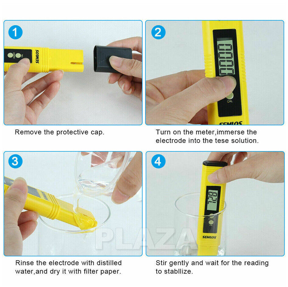 PH Meter Test Pen Digital Electric Portable Water Hydroponics Aquarium