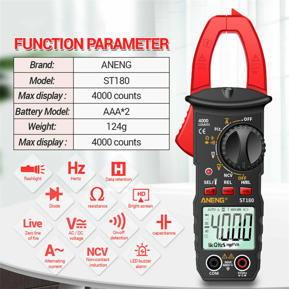 Clamp Meter Clamp Multimeter DC Clamp Meter Digital AC DC Current Clam