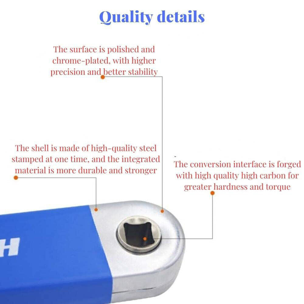 Universal Extension Wrench Set Offset Ratchet Spanner Extender Adapter