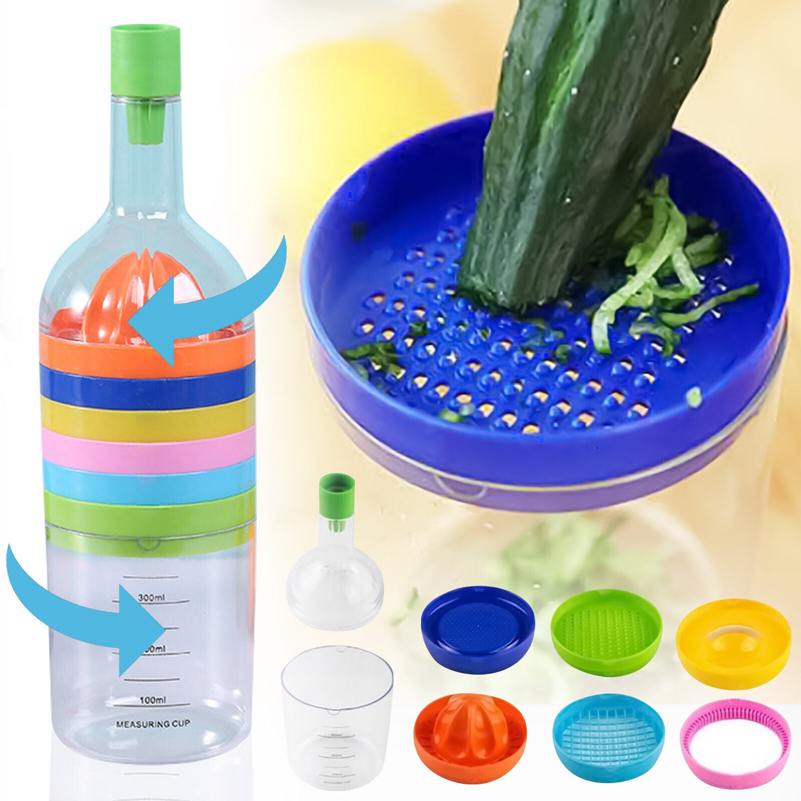 8 in 1 Kitchen Tools Lemon Extruder Grater Multifunctional Cooking Mac