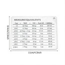 Magnetic Measuring Equivalents Cups Conversion Chart Refrigerator Sign