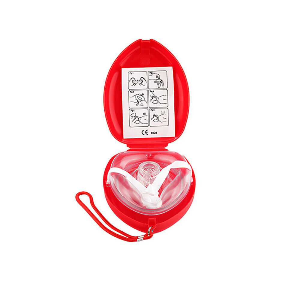 CPR Respiratory Mask Mouth to Mouth One-Way Valve Reusable First Aid B