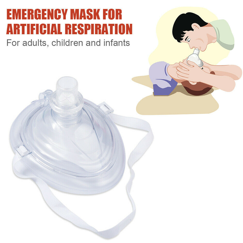 CPR Respiratory Mask Mouth to Mouth One-Way Valve Reusable First Aid B