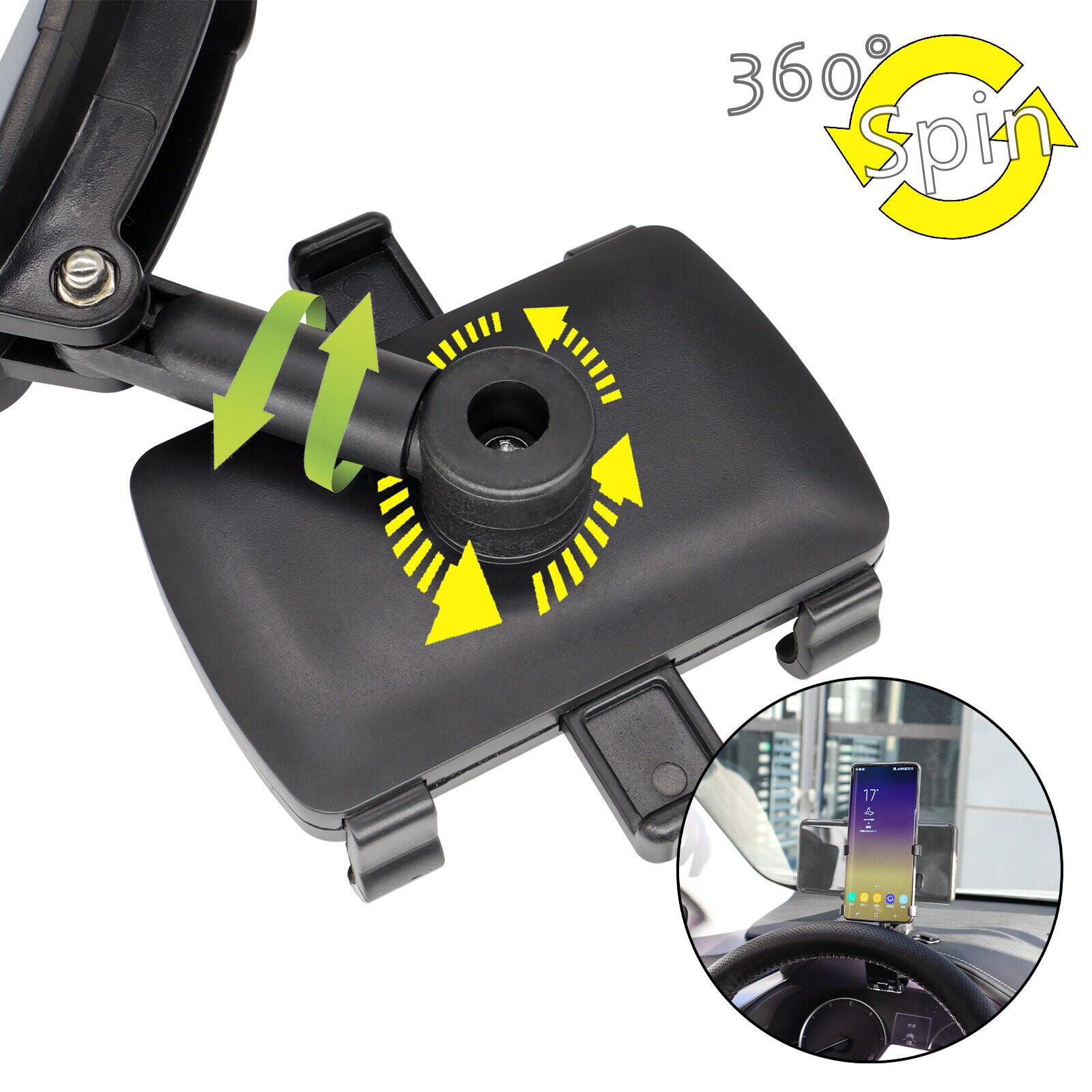 Multifunction 360° Rotation Dashboard Car Phone Holder Mount GPS Stand