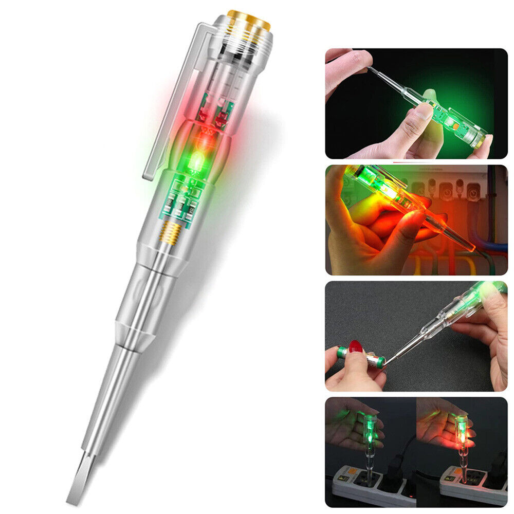 LED Circuit Tester Pen Screwdriver Voltage Detector Pen Electrical Tes
