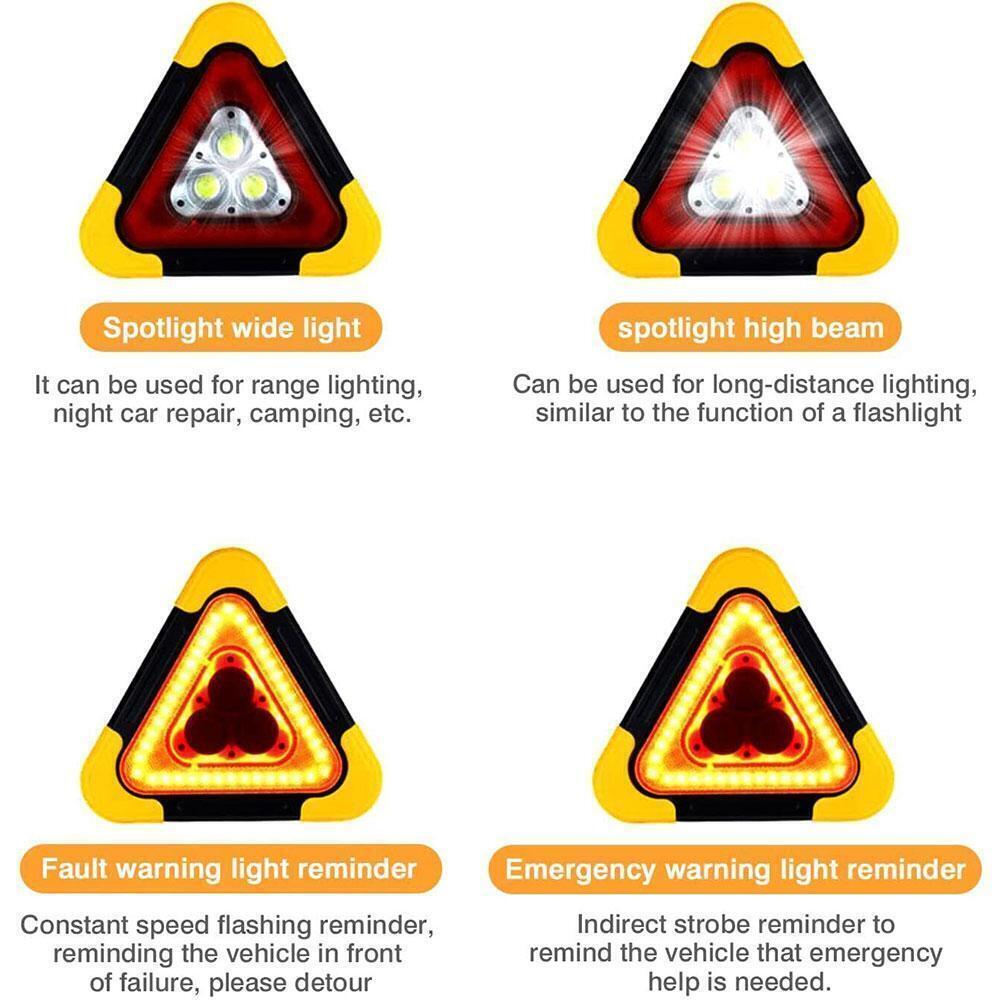 Triangle Flashing LED Work Light Car Road Emergency Lamp Safety Roadsi