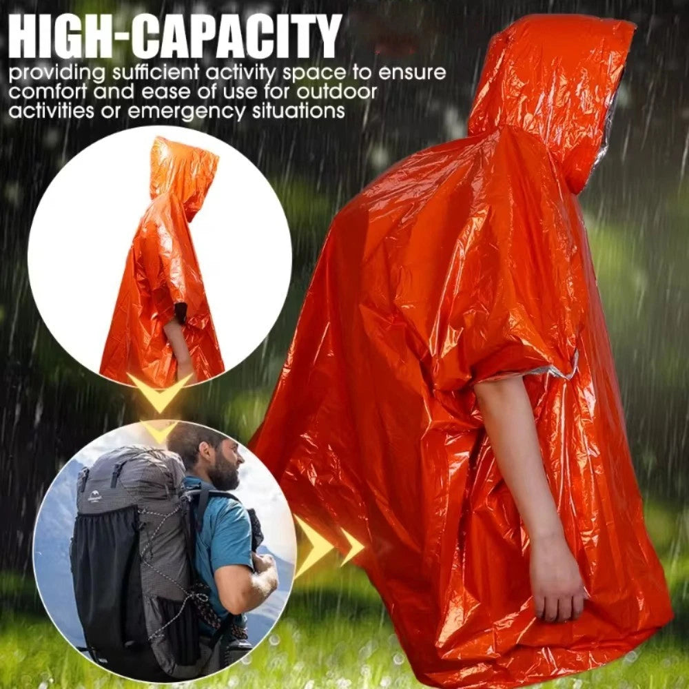 Survival Poncho Emergency Raincoat Cloak Travel – OzBuyItNow