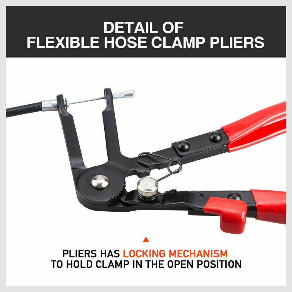 24" Hose Clamp Pliers Tool Flexible Extension Wire Clip Remove Tool Au