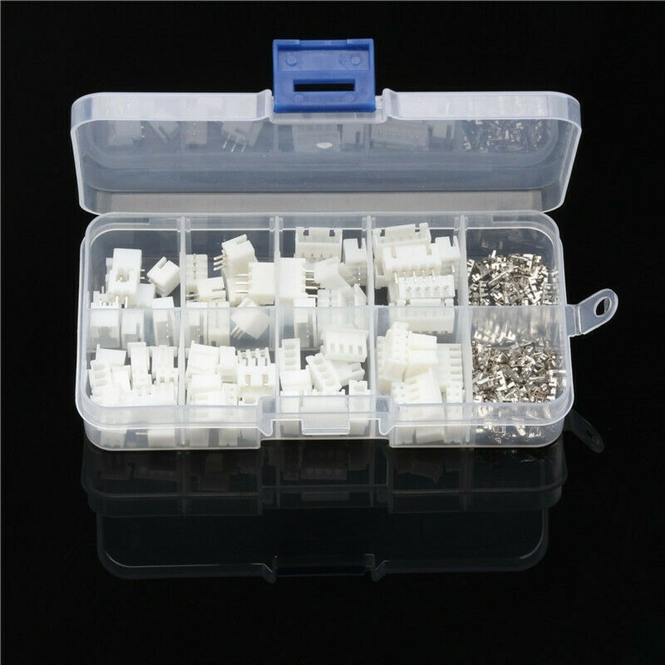 230pc JST-XH Kit 2/3/4/5Pin XH2.54mm Metric Pitch Terminal Header Conn