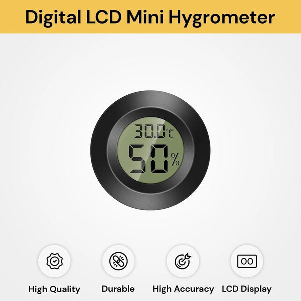 Digital Thermometer Hygrometer Temperature LCD Mini Humidity Humidity ...