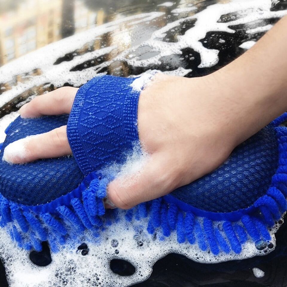 Microfiber Chenille Car Wash Sponge Care Washing Brush Pad Cleaning-To