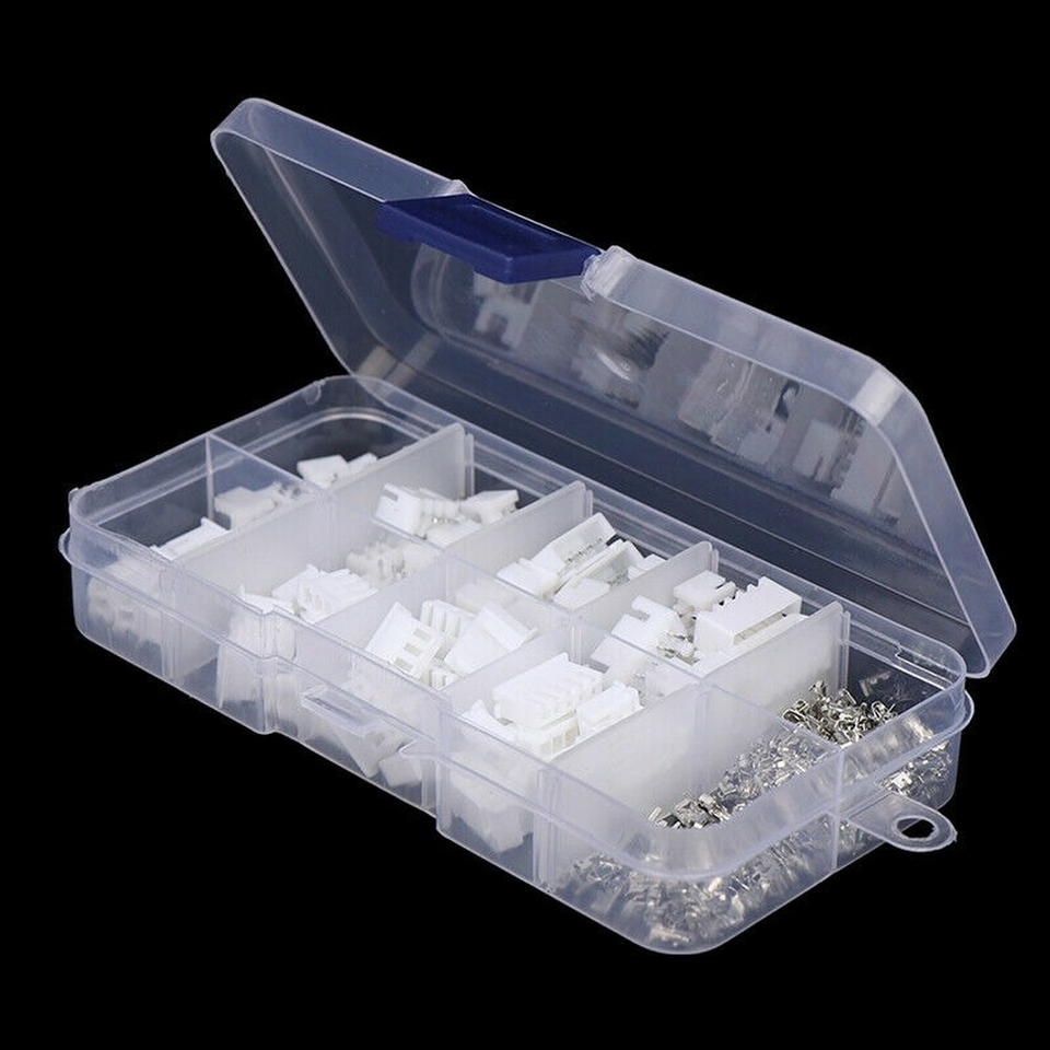 230pc JST-XH Kit 2/3/4/5Pin XH2.54mm Metric Pitch Terminal Header Conn
