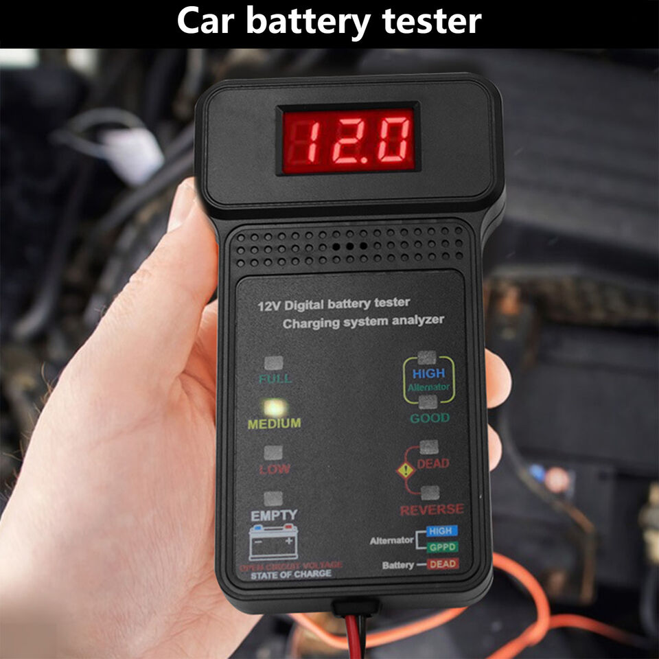 Car Battery Tester 12V LED Digital Display Analyzer Auto Battery Load