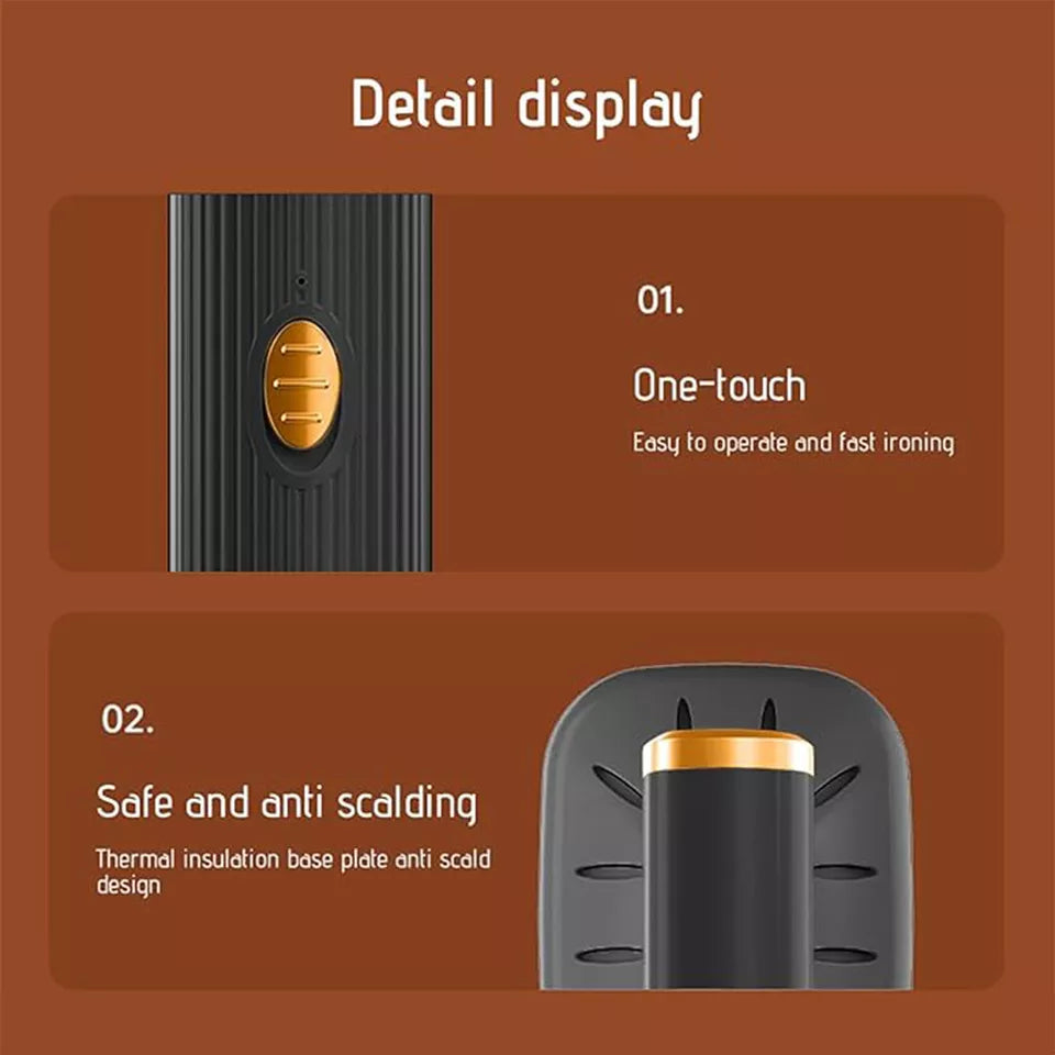 Portable Electric Handheld Iron 180°Rotatable Handheld Steam Iron Clot