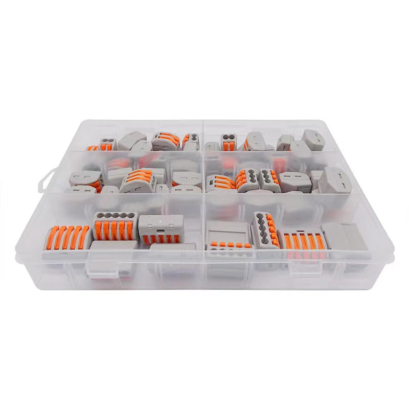 60pcs Reusable Spring Lever Terminal Block Cable Wire Connector 2/3/5 ...