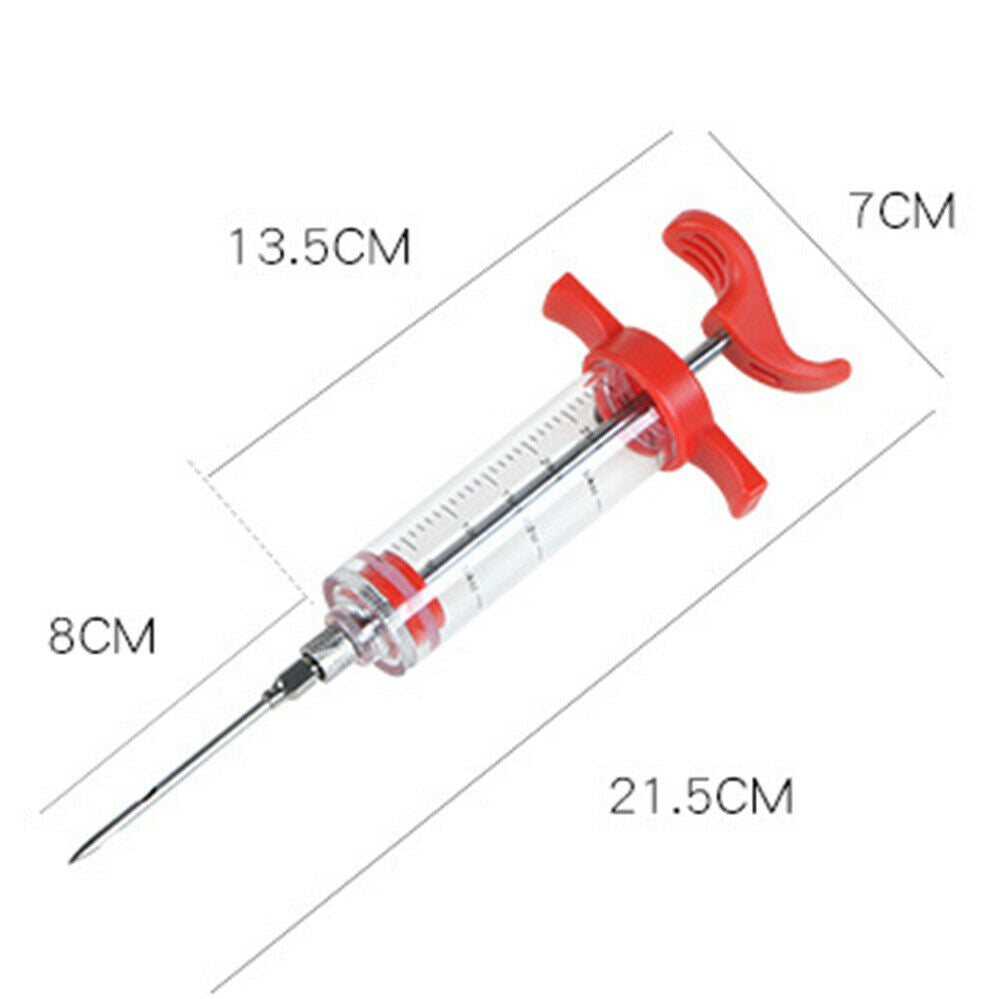 Marinade Injector Syringe Food Flavor Seasoning Meat Injection Gun Chi