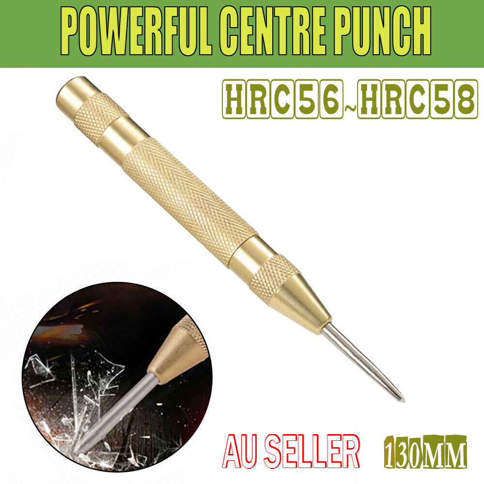 130MM Heavy Duty Automatic Centre Punch Brass Bodied Spring Loaded Aut