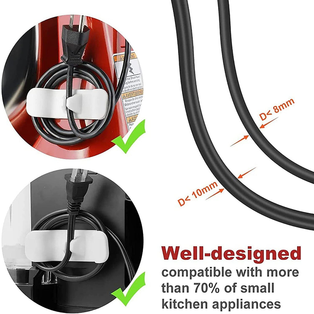 10PCS Cord Winder Cable Organizer Kitchen Appliance Cord Holder Cord W