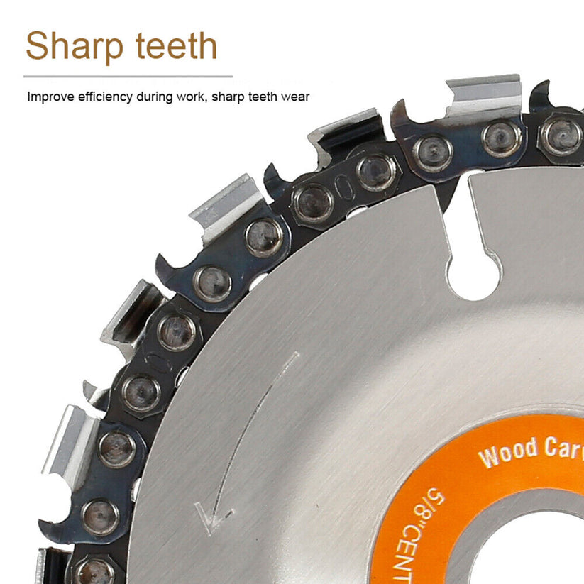 4 Inch 22 Tooth Woodworking Chain Plate for Angle Grinder Wood Carving ...