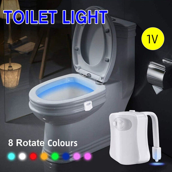 Advanced 8-Color Changing Motion Sensor Bathroom LED Toilet Night Ligh ...