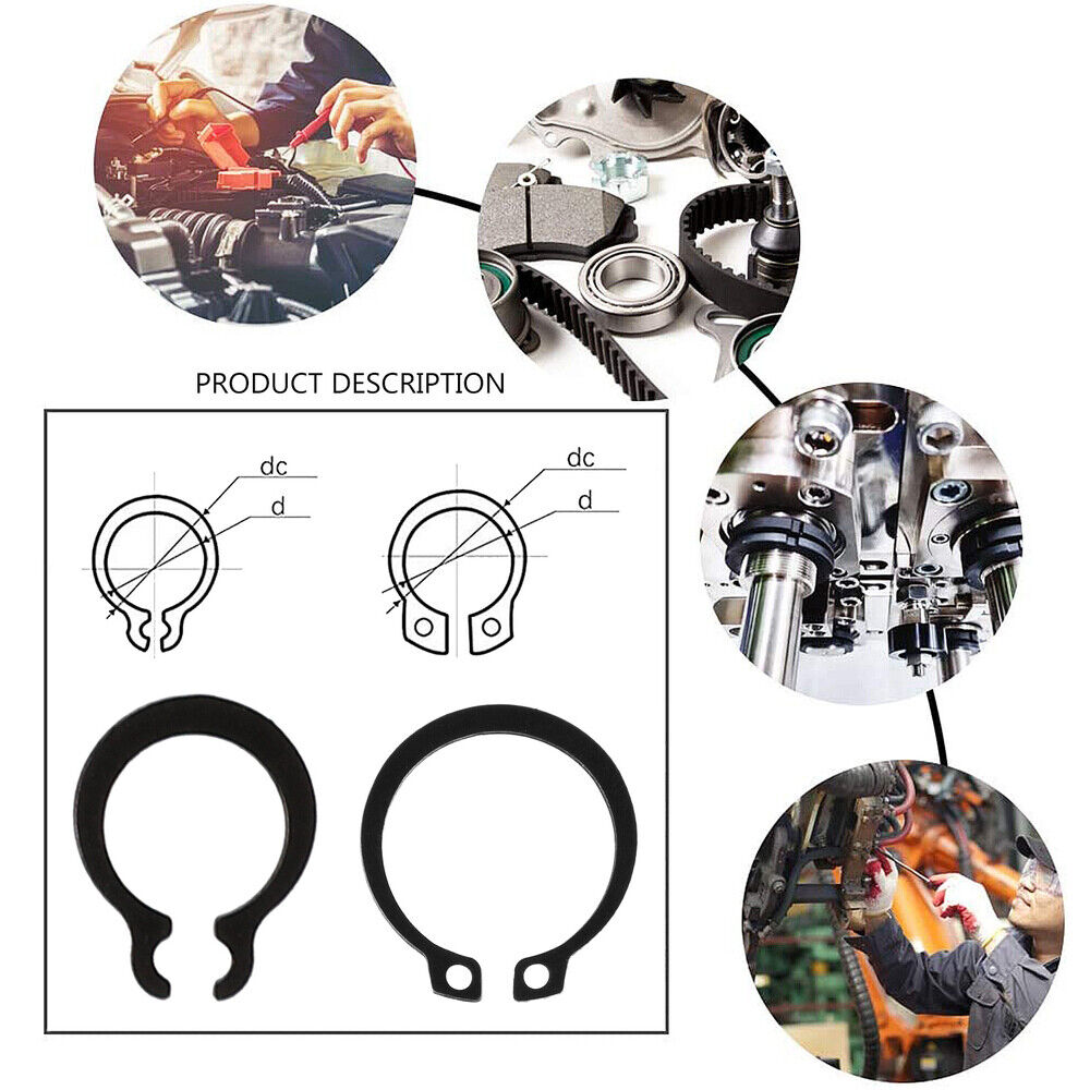 320pcs Circlip Plier Spring Snap Ring Circlip Snap Ring External E-Cli