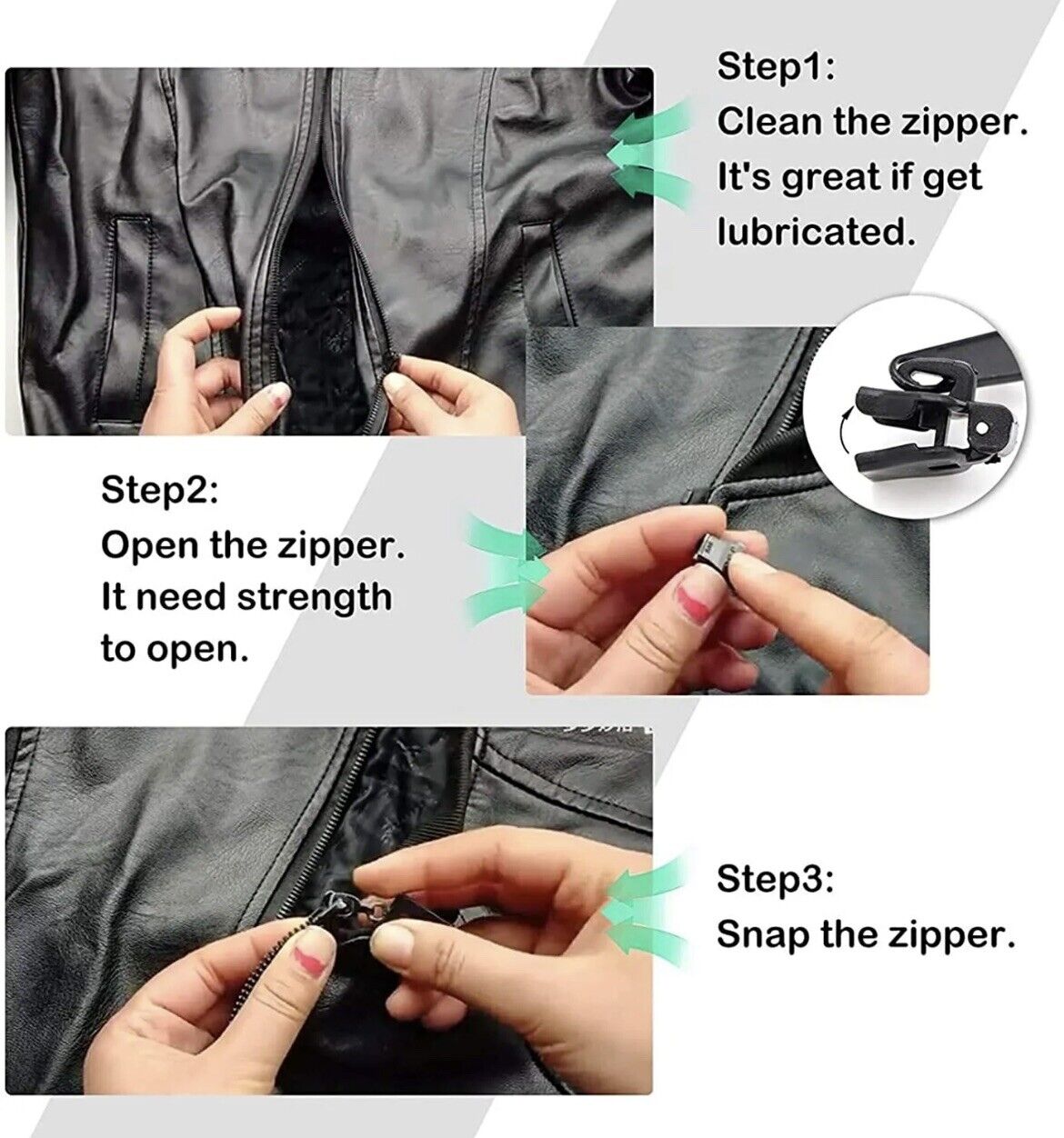6PCS Fix A Zipper Zip Slider Puller Rescue Instant Repair Replacement