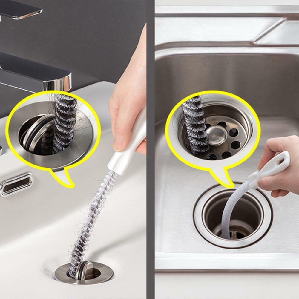 45cm Drain Cleaning Hair Clog Tool Clean Wand Bathtub Kitchen Sink Pip