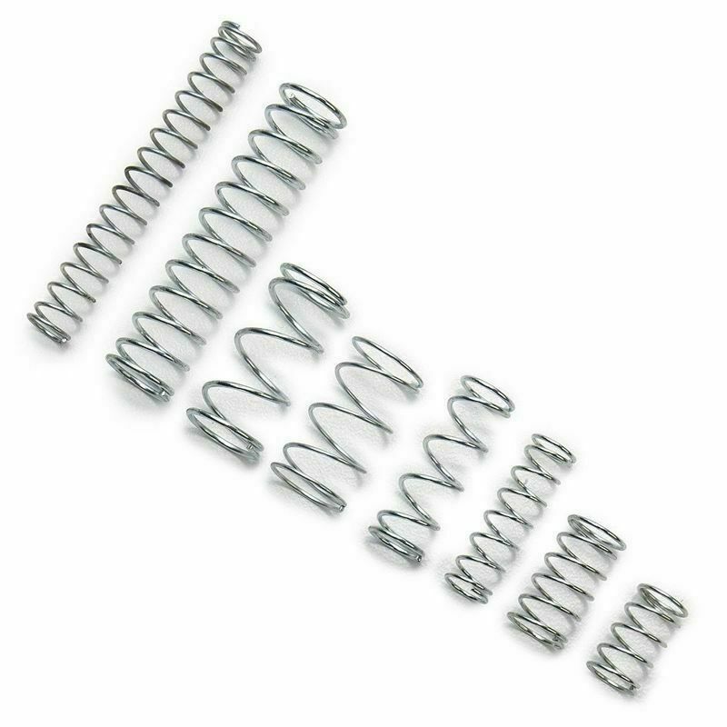 200pc Spring Assortment Set Zinc Plated Steel Compression & Extension