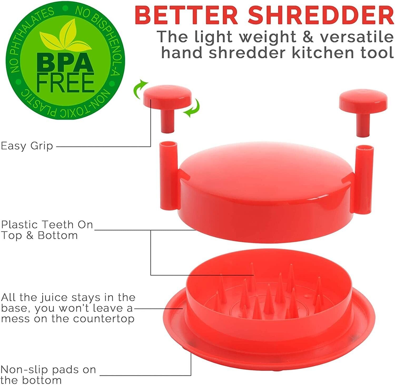 Meat Shredder Manual Hand Food Chicken Beef Chopper Grinder Kitchen To
