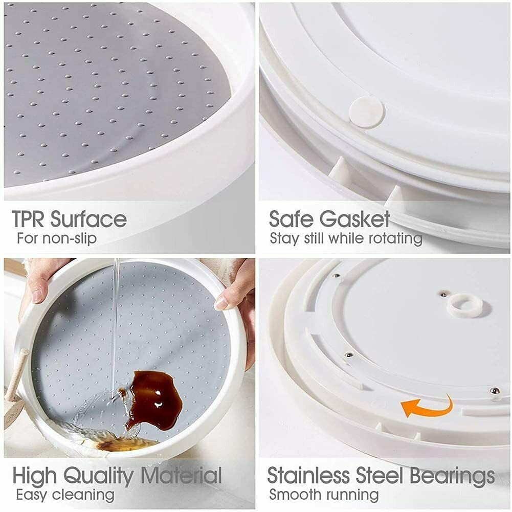 Can Tamer Kitchen Fridge Spinning Storage Organizer Shelf Rack Pantry