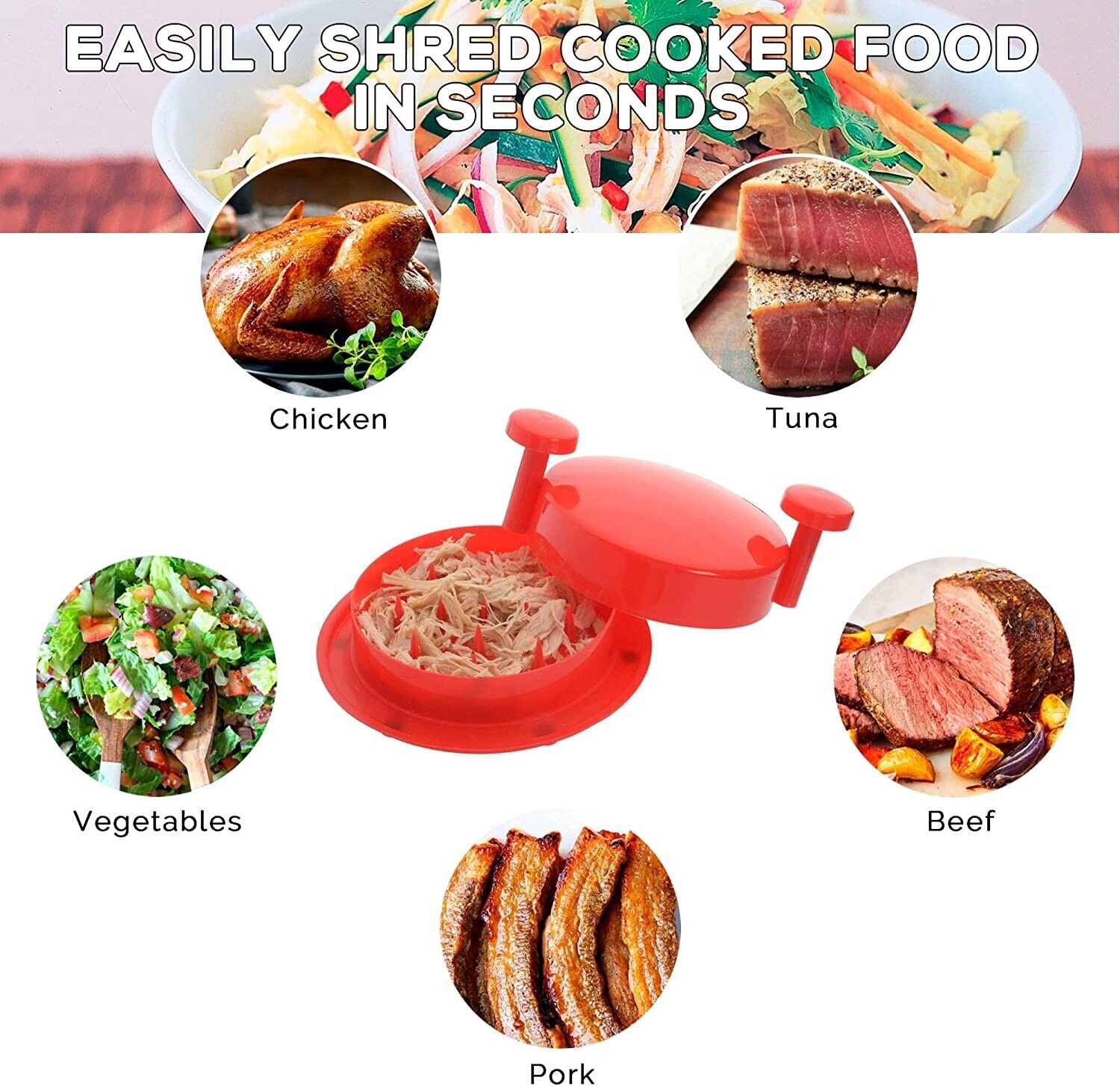 Meat Shredder Manual Hand Food Chicken Beef Chopper Grinder Kitchen To