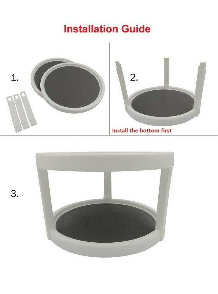 Can Tamer Kitchen Fridge Spinning Storage Organizer Shelf Rack Pantry