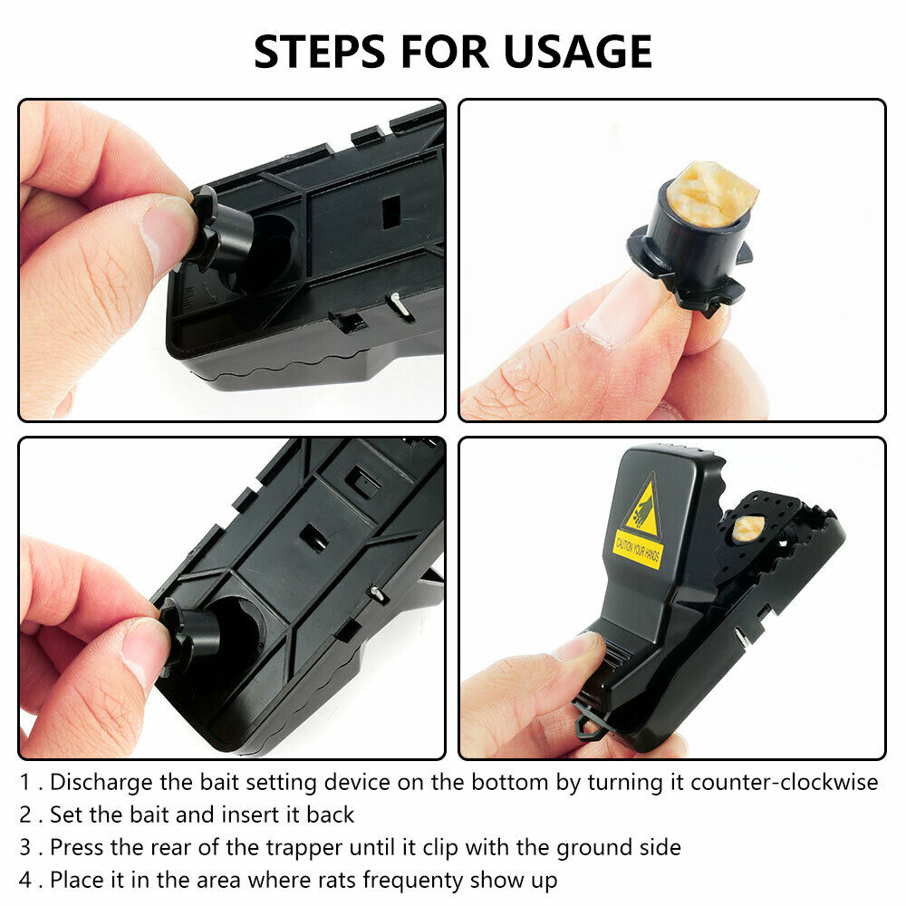 2PCS/6PCS/12PCS Plastic Mouse Traps Trap Reusable Mice Rat Snare Catch