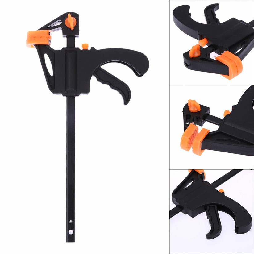 2PC 4" Quick Woodworking Clip Bar Clamp F-tyle Grip Quick Ratchet Rele ...