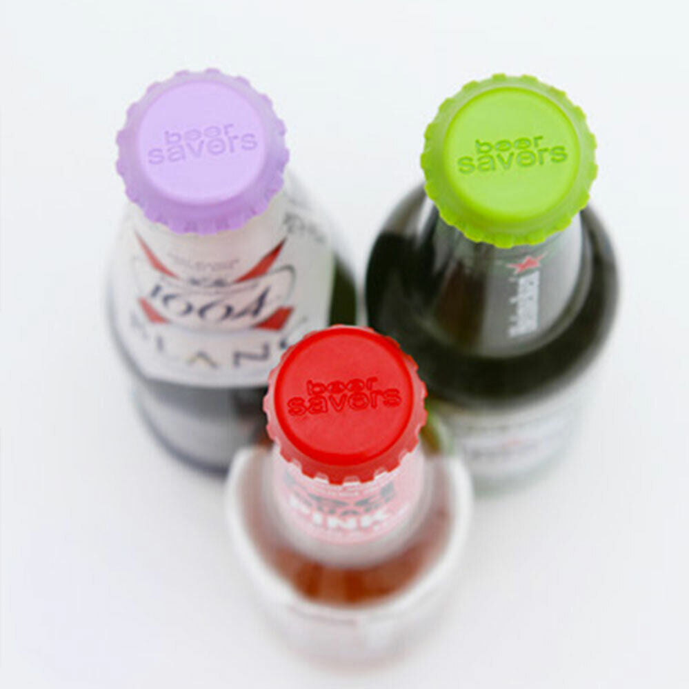 6pcs Silicone Bottle Cap Cover Lid Stopper Cork Wine Glass Beer Saver