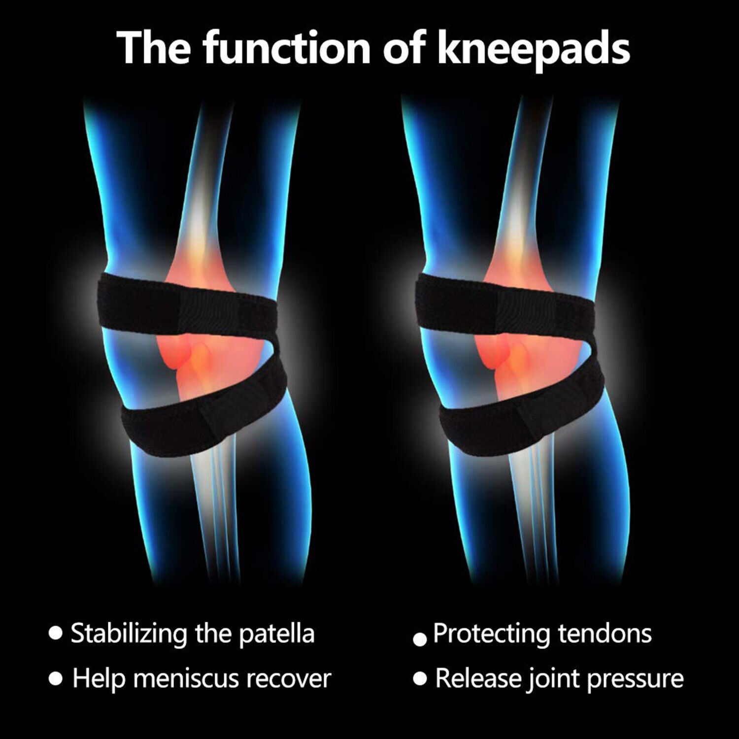 Knee Support Patella Stabilizer Strap Band Tendon Brace Pain Sports Gy